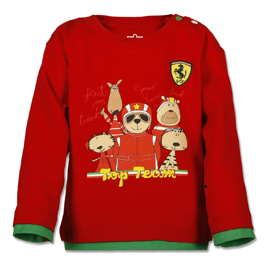 Ferrari Infants Long Sleeve Top - Red (FP0016)