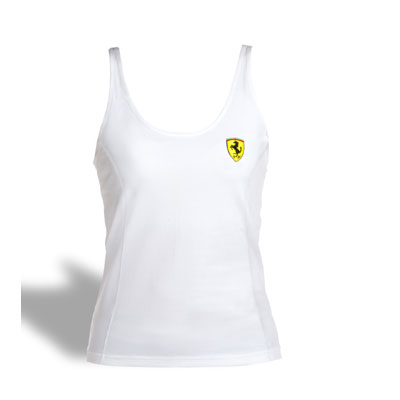 Ferrari Ladies Tank Top - White (FP8642)