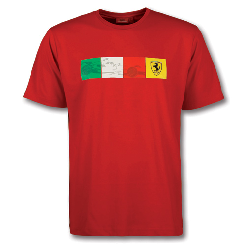 Ferrari T-Shirt with Ferrari F1 Car - Red (FP9115)