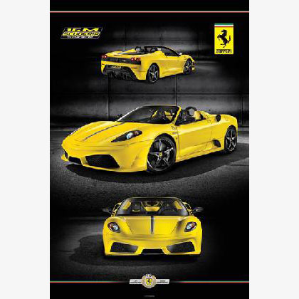 Ferrari 16M Scuderia Spider Yellow Poster