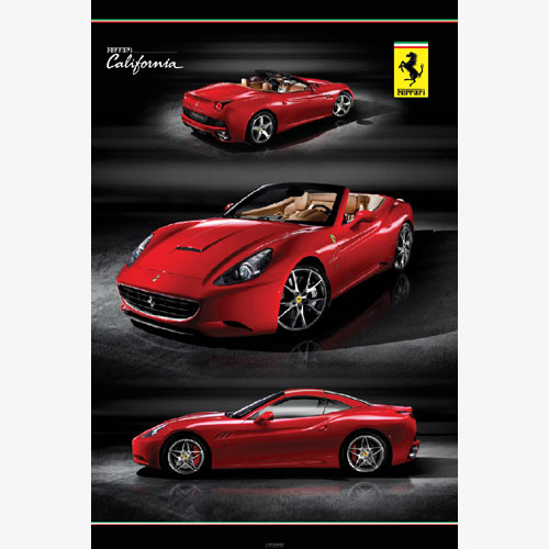 Ferrari California Red Poster