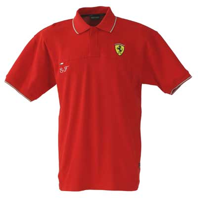 Ferrari Tricolor Polo Shirt - Red (SFR5586)